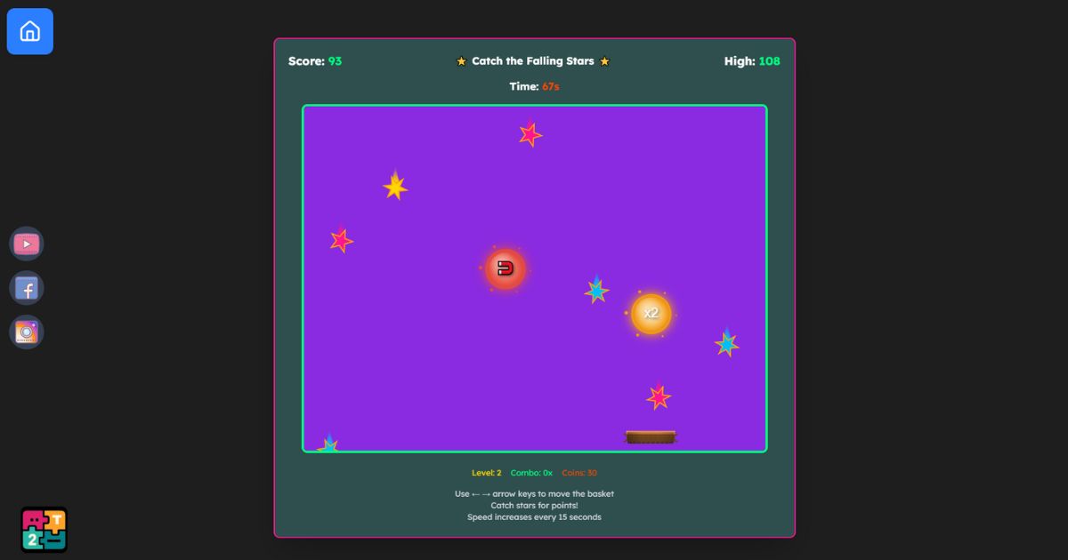 Play Falling Stars Game Online Free - Catch Stars Skill Challenge ...