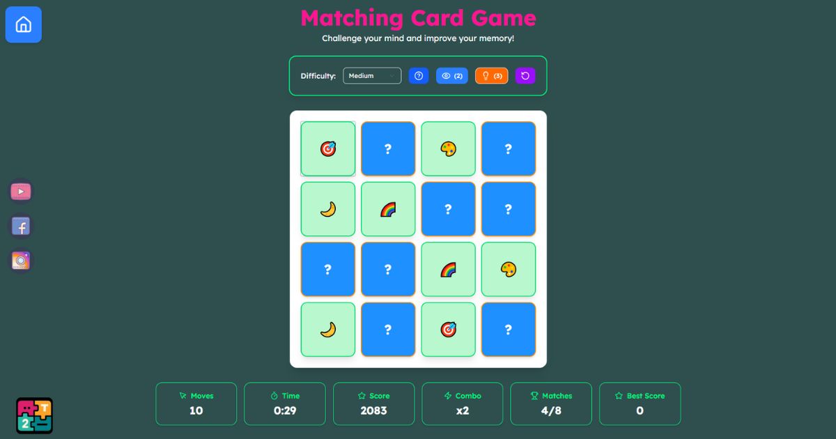 Play Matching Card Game Online Free Memory Training Card Match Puzzle Play Matching Card Game Online Free Memory Training Card Match Puzzle