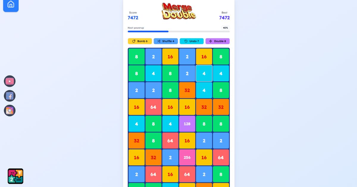 Play Merge and Double Game Online Free - Number Merging Puzzle Challenge | OnlineGameWeb