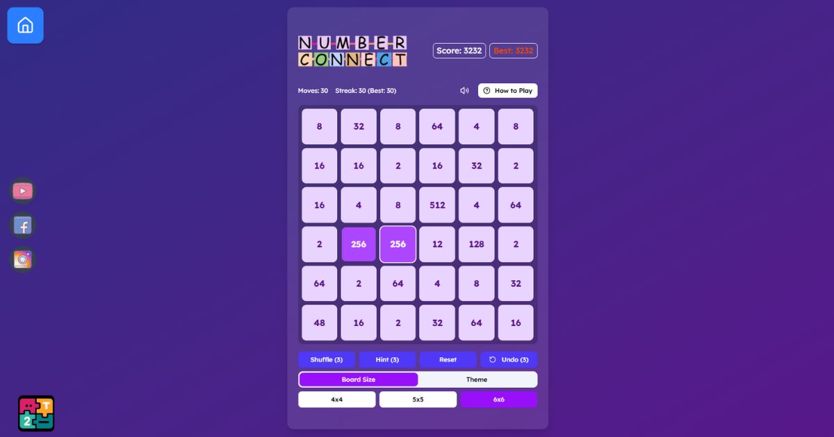 Play Number Connect Game Online Free - Sequential Number Puzzle ...
