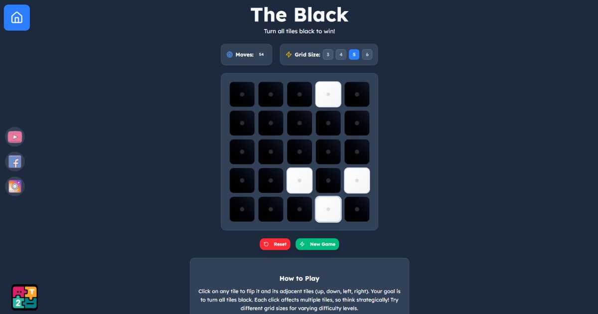 Play The Black Game Online Free - Dark Logic Puzzle Challenge ...